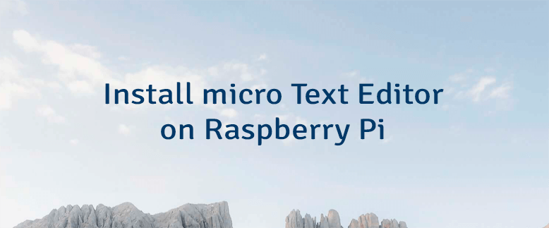 Install Micro Text Editor On Raspberry Pi Lindevs