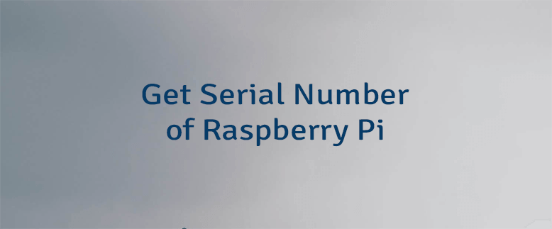 Get Serial Number Of Raspberry Pi Lindevs