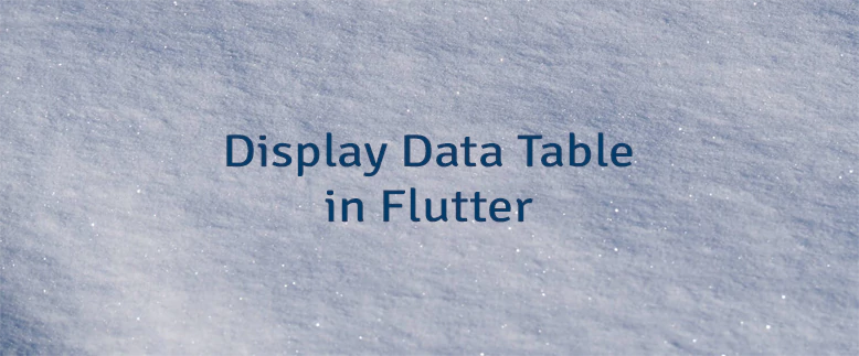 Display Data Table In Flutter Lindevs