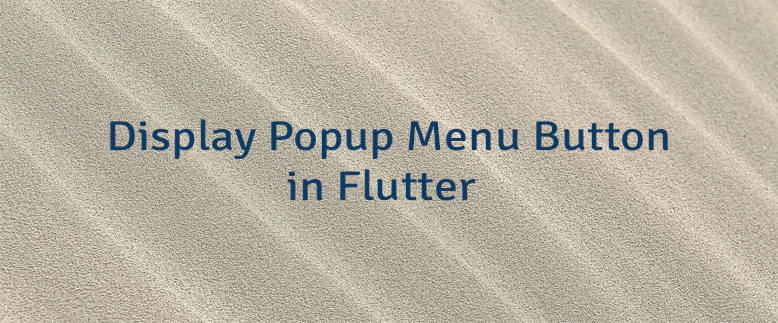 Display Popup Menu Button In Flutter Lindevs