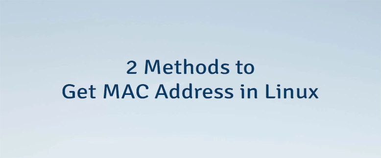 2 Methods To Get Mac Address In Linux Lindevs