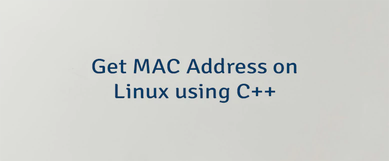 Get Mac Address On Linux Using C Lindevs