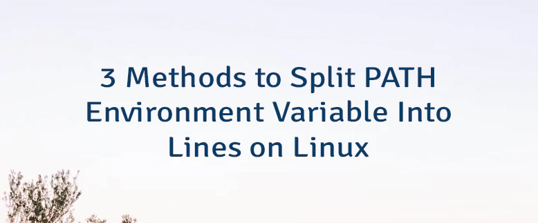 3 Methods To Split Path Environment Variable Into Lines On Linux Lindevs 1631