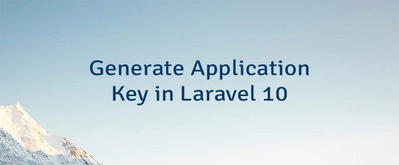 Generate Application Key In Laravel 10 Lindevs 7196