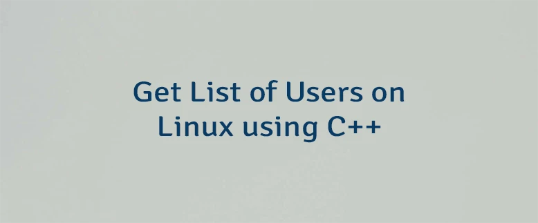 Get List Of Users On Linux Using C Lindevs